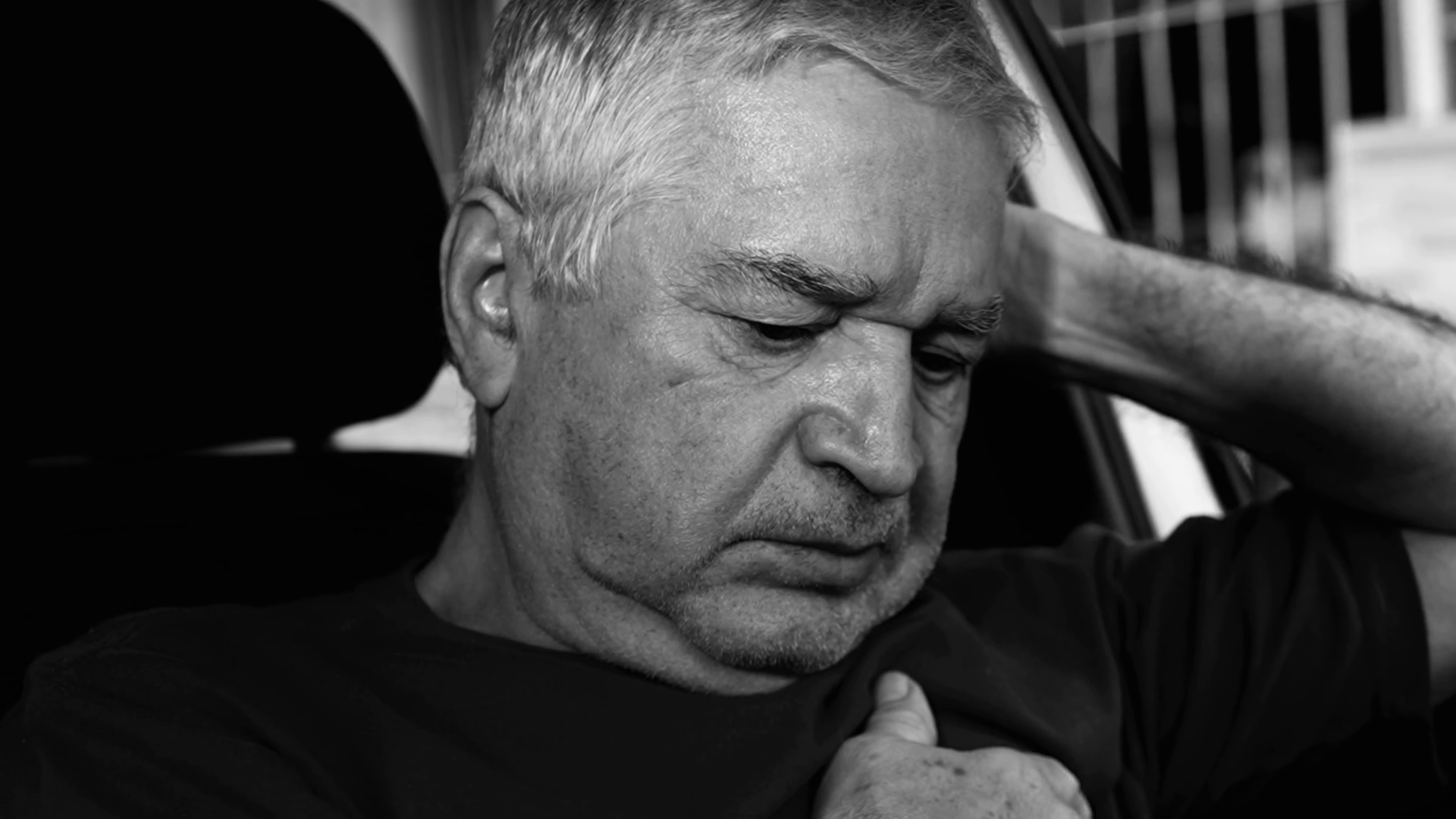 Quiet Despair Scene Of Anxious Senior Stock Footage SBV-348476335 ...