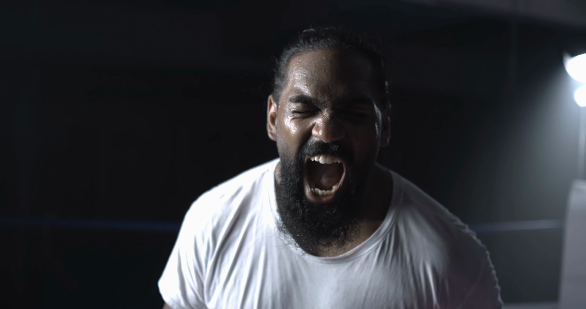 Rage Battle Black Fighters Intense Scream In Stock Footage SBV ...