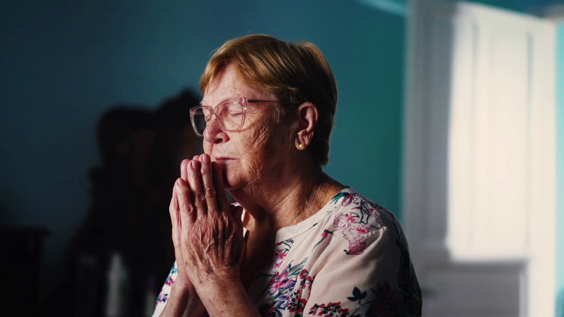 Religious Older Woman Praying To God In Stock Footage SBV-348660833 ...