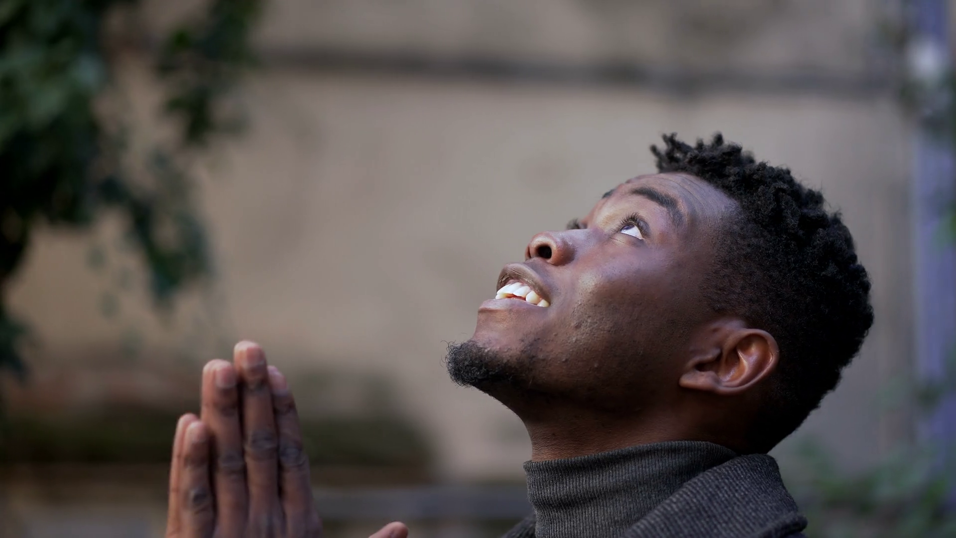 Religious Young Black Man Praying To God Stock Footage SBV-348682167 ...