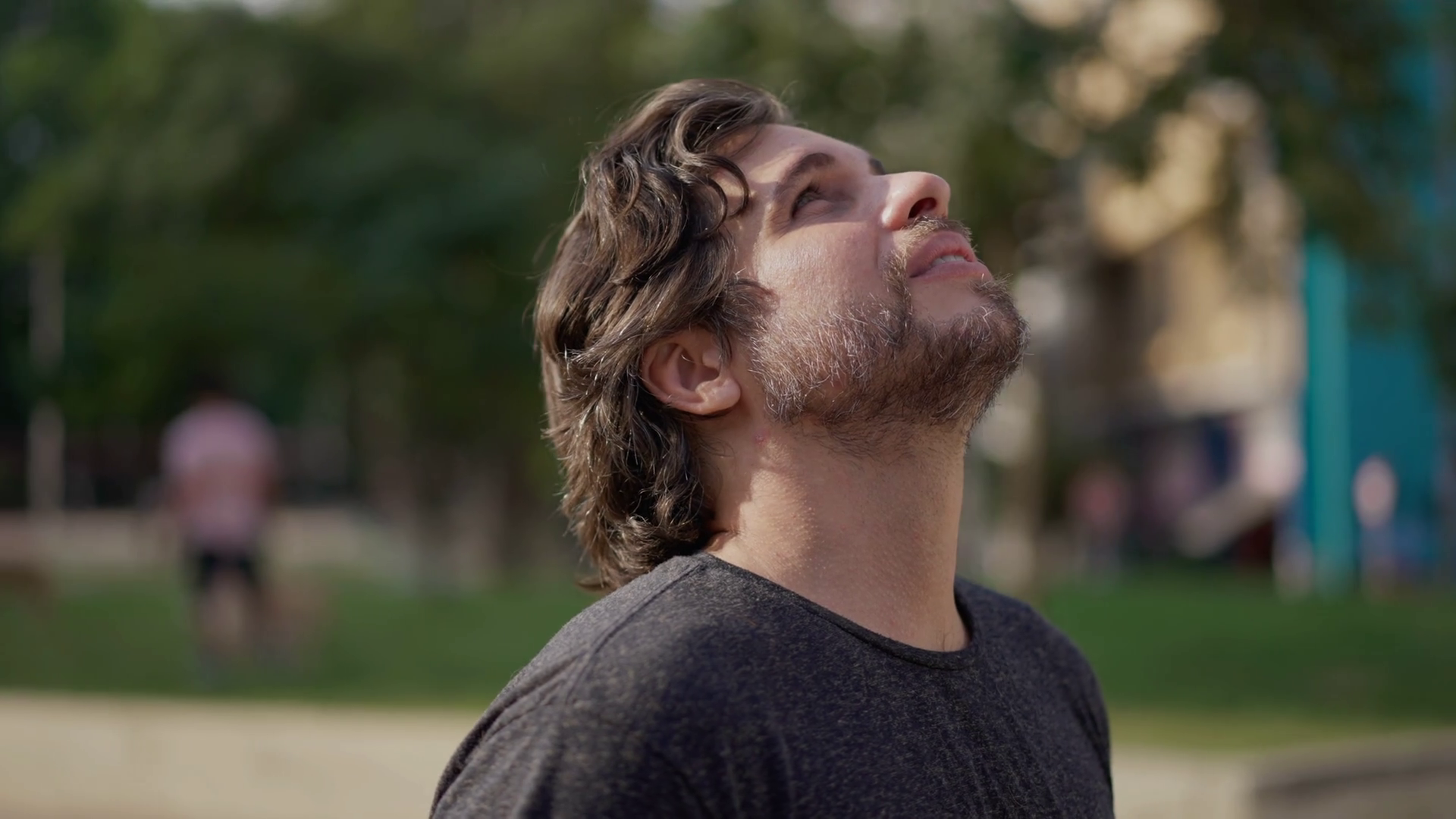 Hopeful Young Man Looking Up At Sky Feeling Stock Footage SBV-348620670 ...