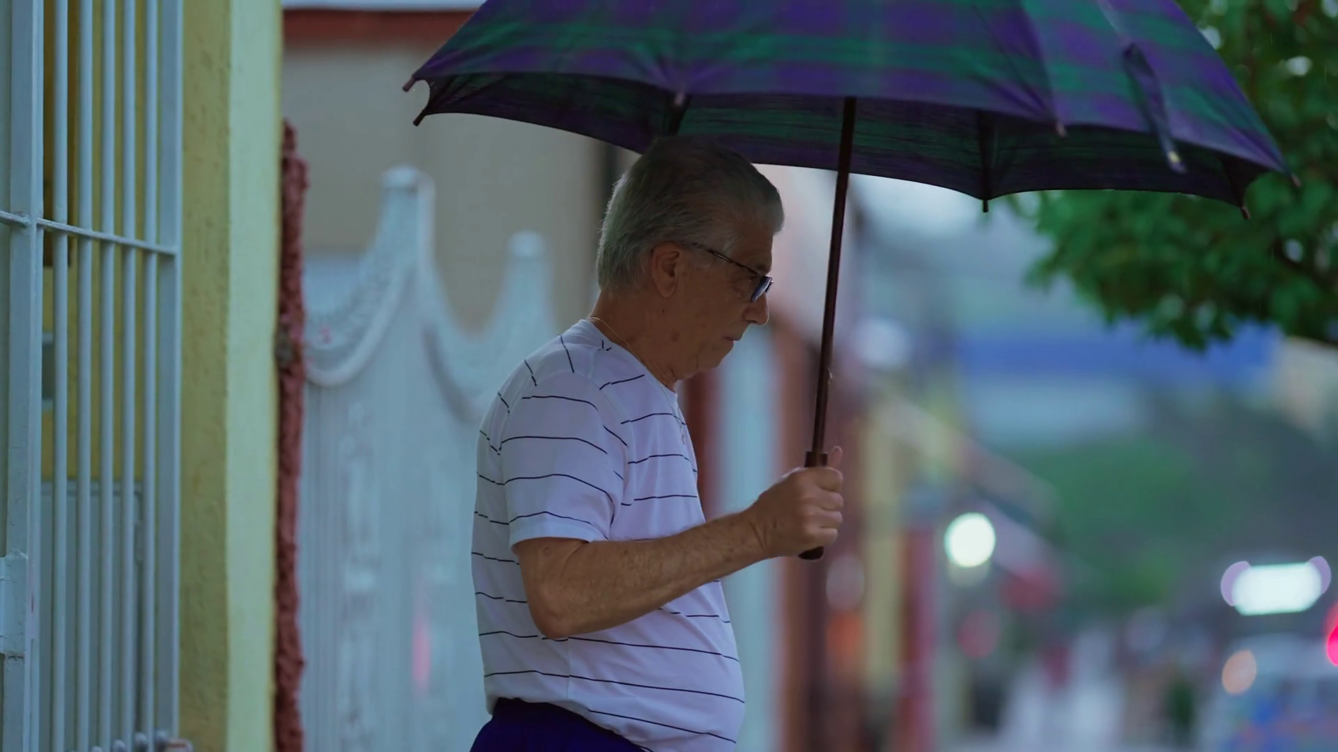 Elderly Caucasian Person Leaving Home Stock Footage SBV-348561694 ...