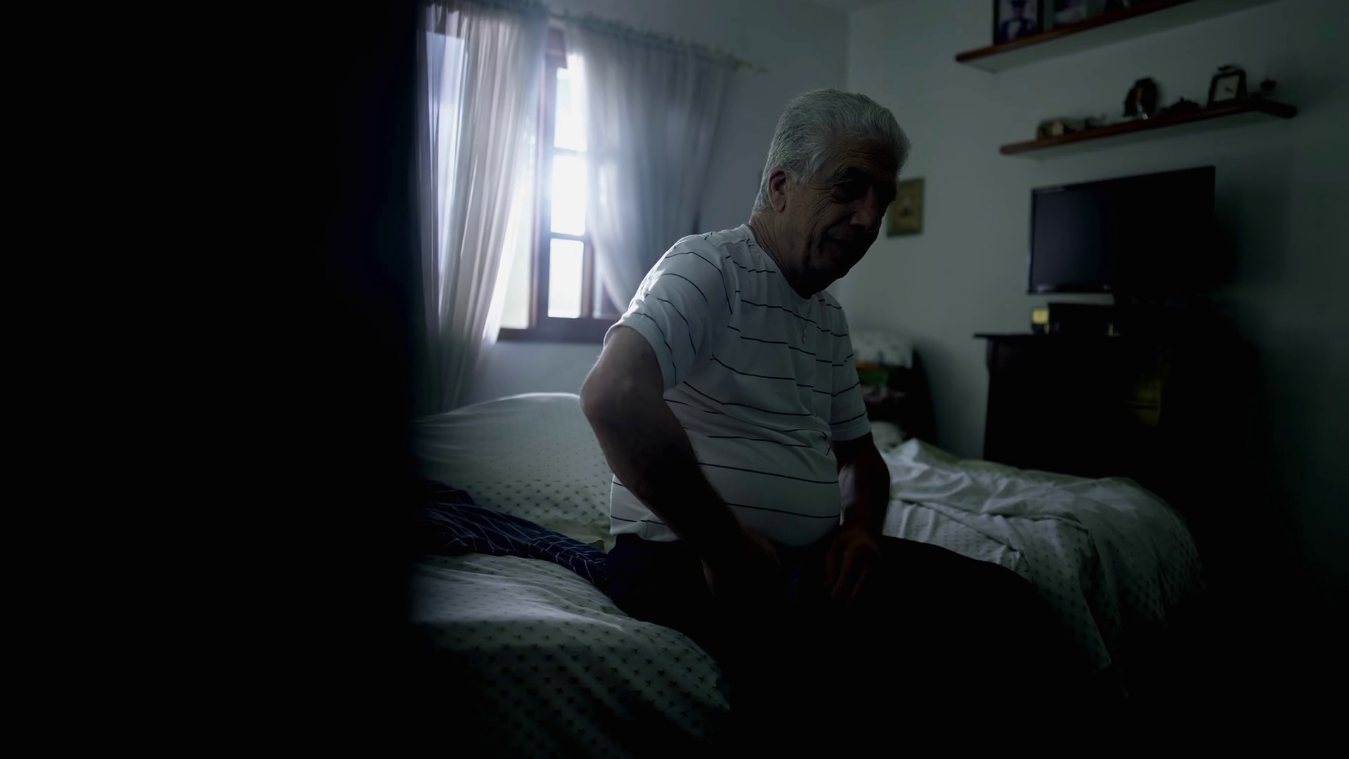 Thoughtful Senior Man Pondering Decision Stock Footage SBV-348561809 ...