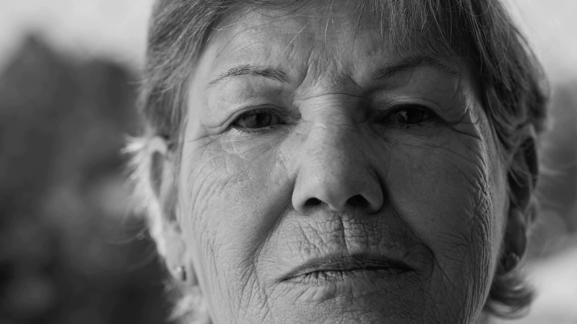 Resolute Senior Womans Portrait In Dramatic Stock Footage SBV-348504367 ...