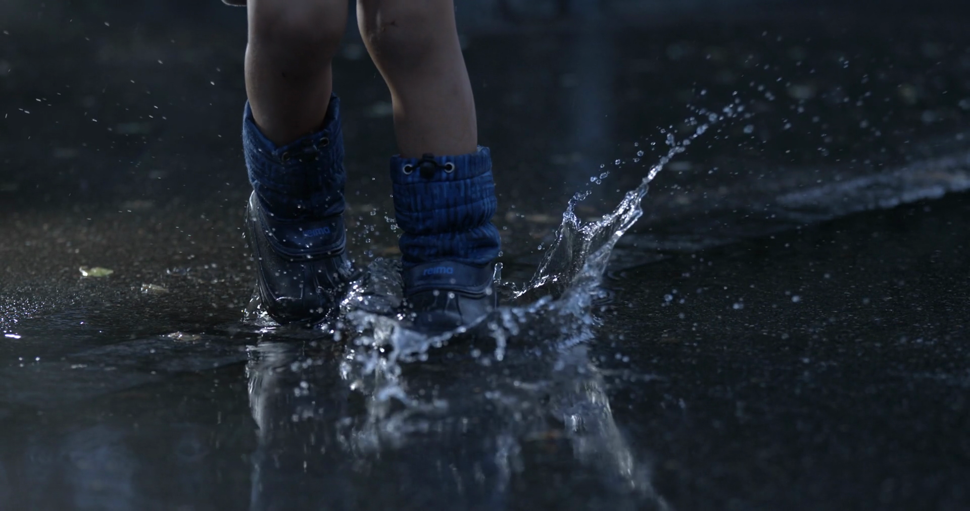 Child Stepping In Water Puddle In Super Stock Footage SBV-348515035 ...