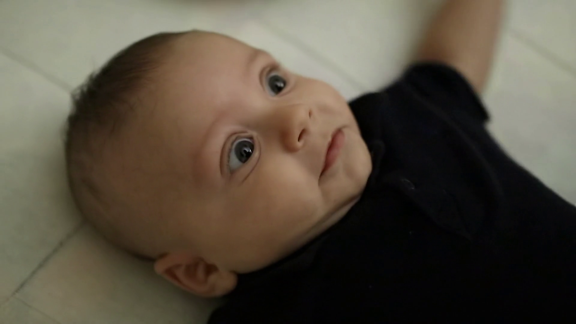 Startled Innocence: Baby's Reaction Of Stock Footage SBV-348423083 ...