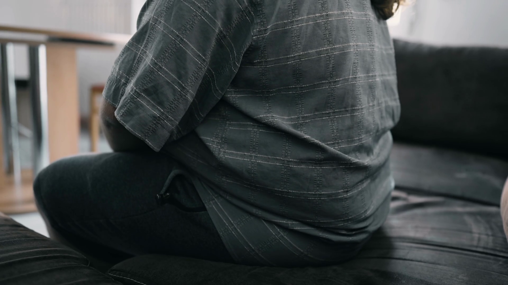 Sedentary Person Suffering From Physical Stock Footage SBV-348673710 ...