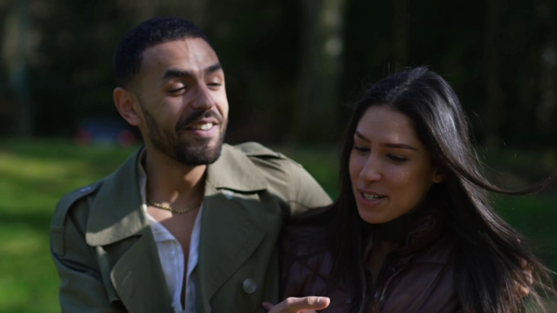 A Romantic Arab Couple Strolls Together In Stock Footage SBV-348464686 ...