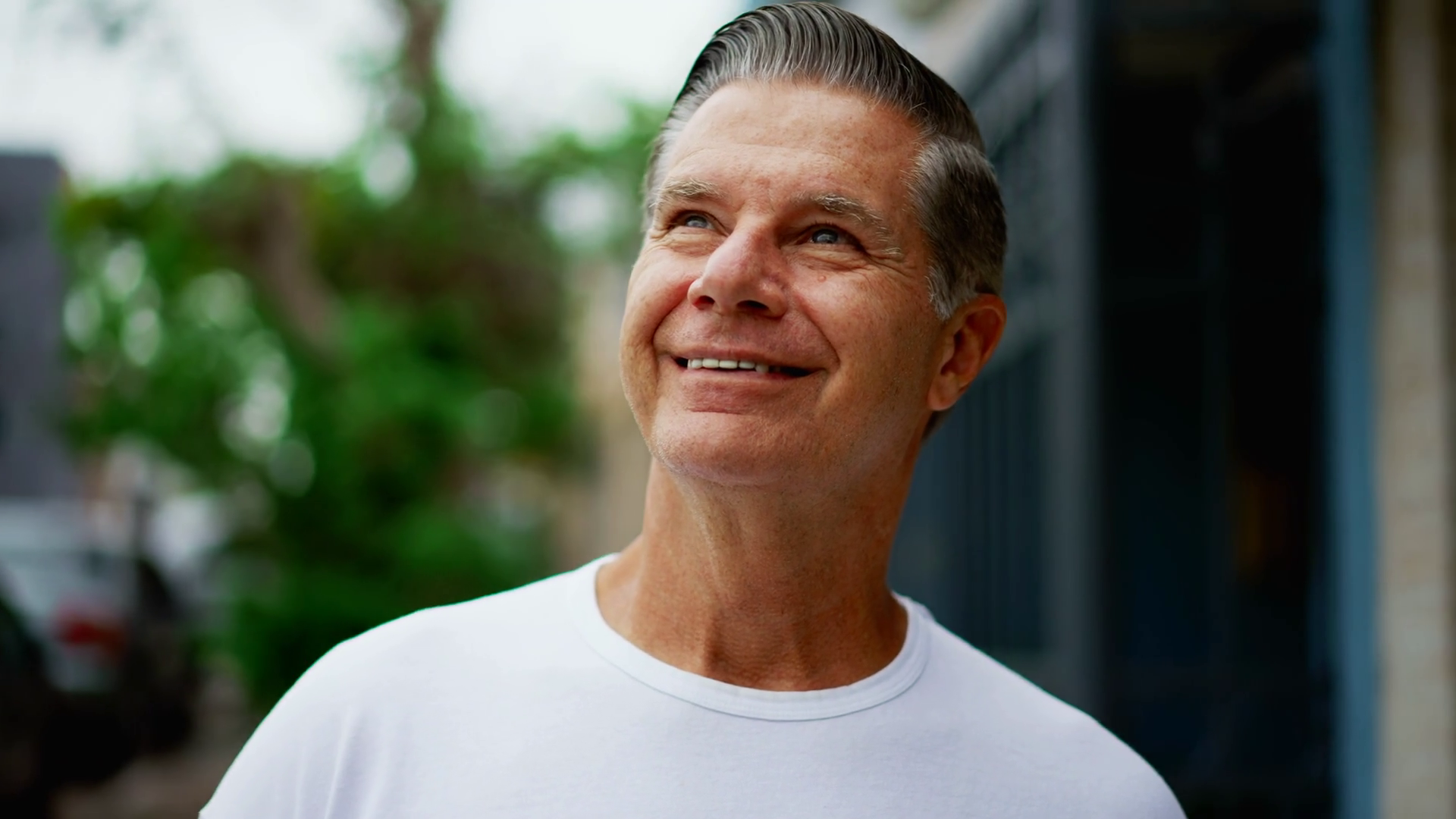 Senior Man Raising Head To Sky Smiling Stock Footage SBV-348516641 ...