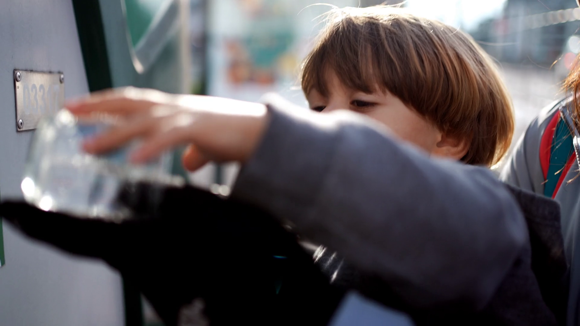 Child Putting Glass Inside Reclining Bin Stock Footage SBV-348735614 ...