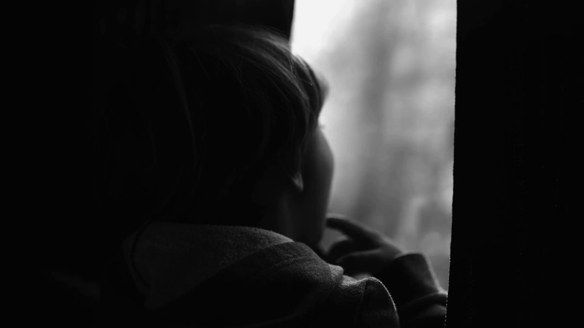 Thoughtful Passenger Leaning On Train Window Stock Footage SBV ...
