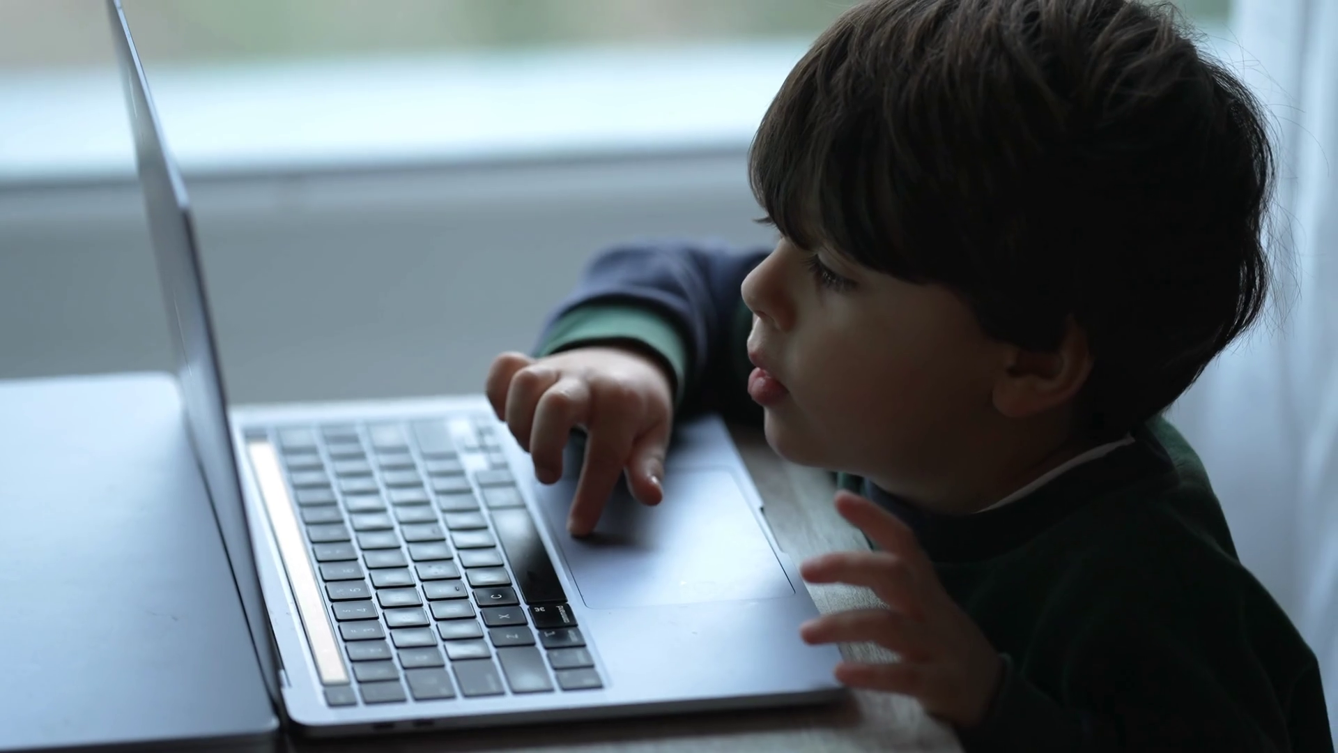 Small Boy Using Laptop Computer At Home Stock Footage SBV-348936945 ...