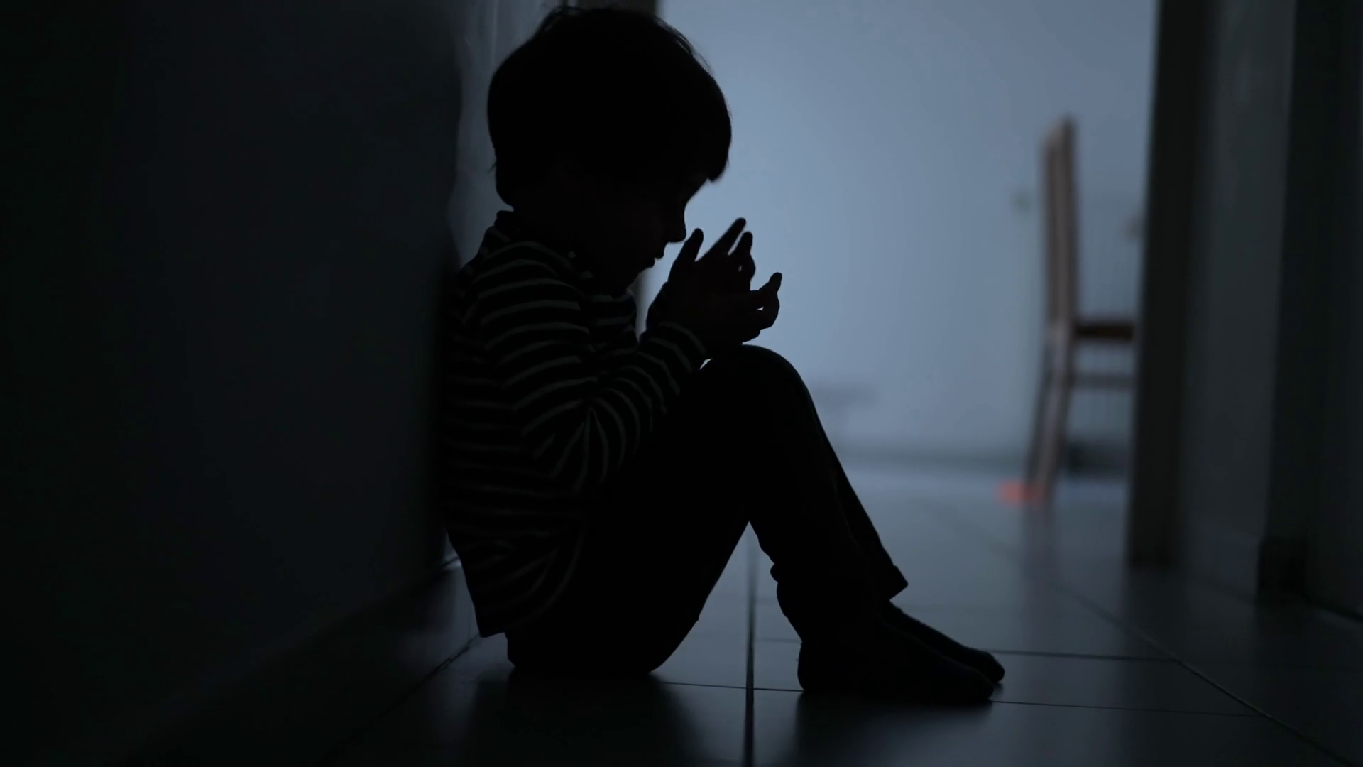 Small Child Covering Face Feeling Despair Stock Footage SBV-348674042 ...