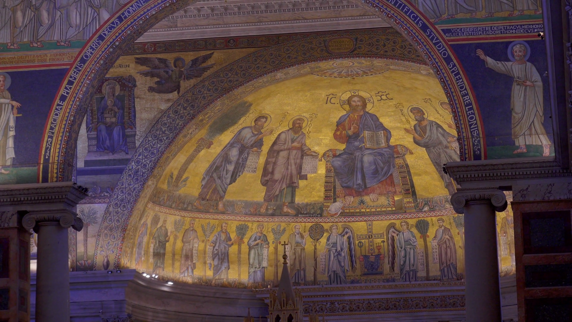 Rome Italy July 30th 2025 - Golden Apse Stock Footage SBV-352665582 ...