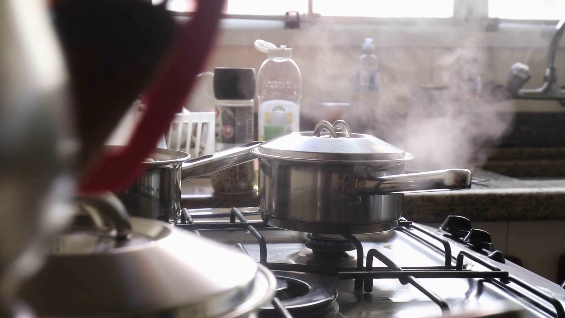 Steam Rising From Hot Cooking Pan Stock Footage SBV-348439343 - Storyblocks