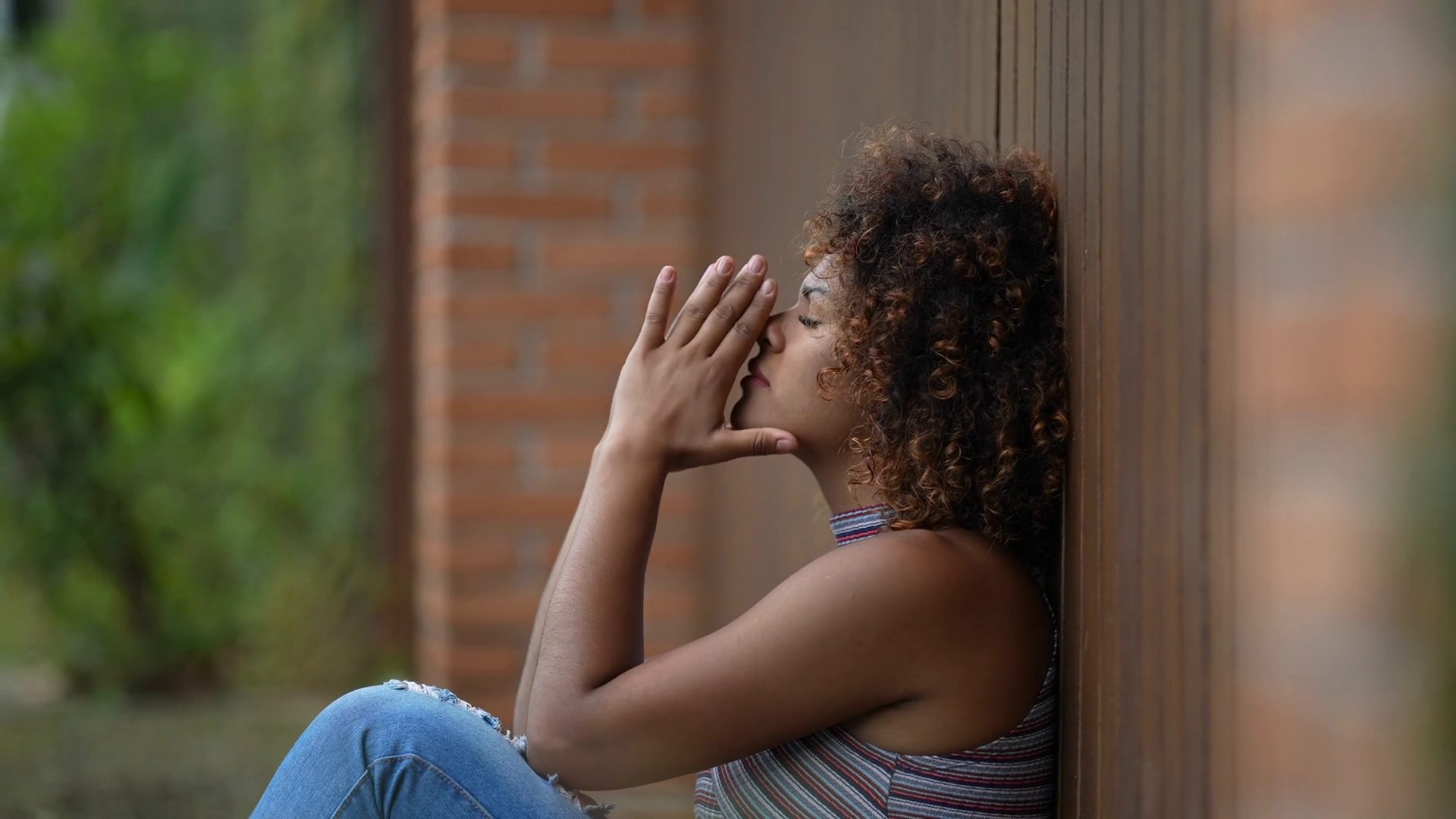 Stressed Woman Feeling Despair Worry Person Stock Footage SBV-348715981 ...