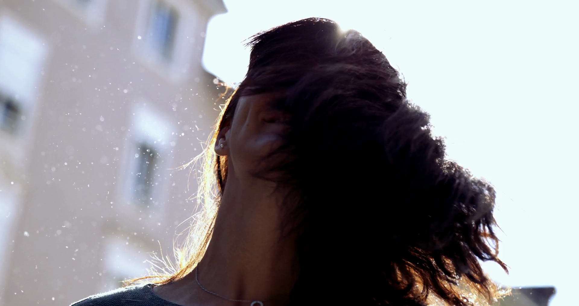Sunlit Slow Motion Of 30 S Woman Shaking Stock Footage SBV-348484251 ...