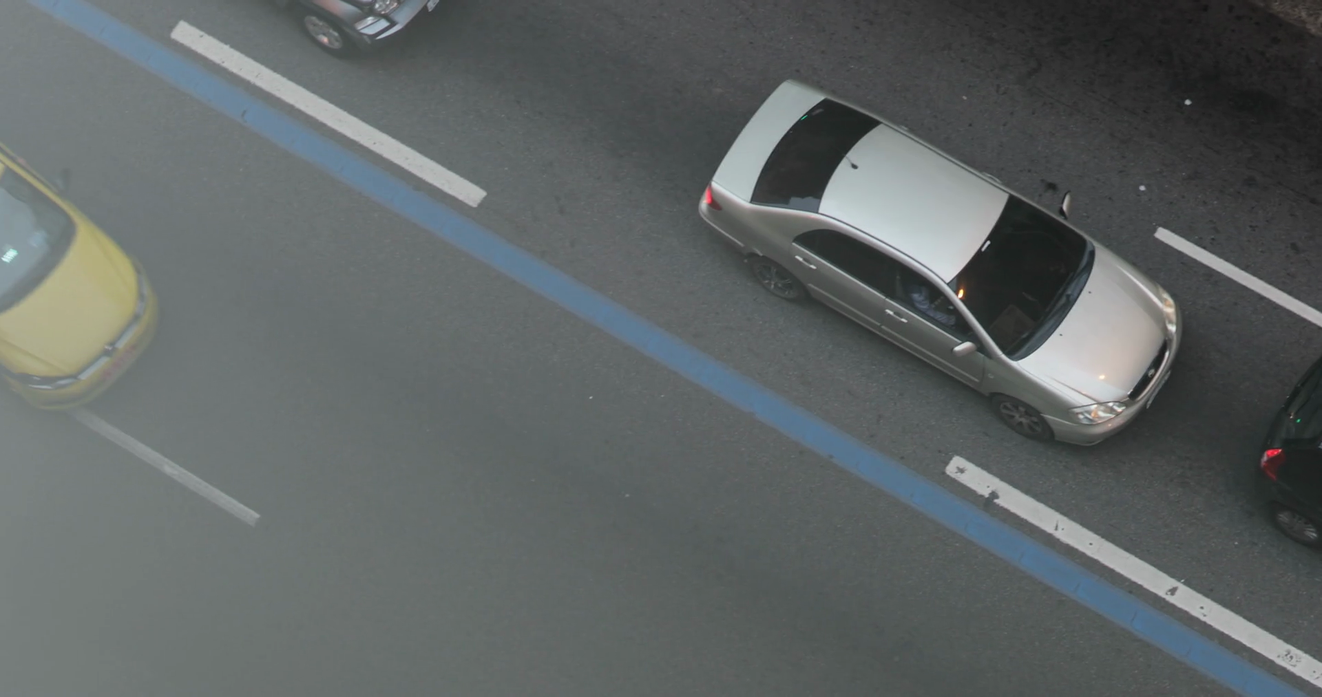 Taxi Cab Passing Camera Seen From Above In Stock Footage SBV-348504822 ...