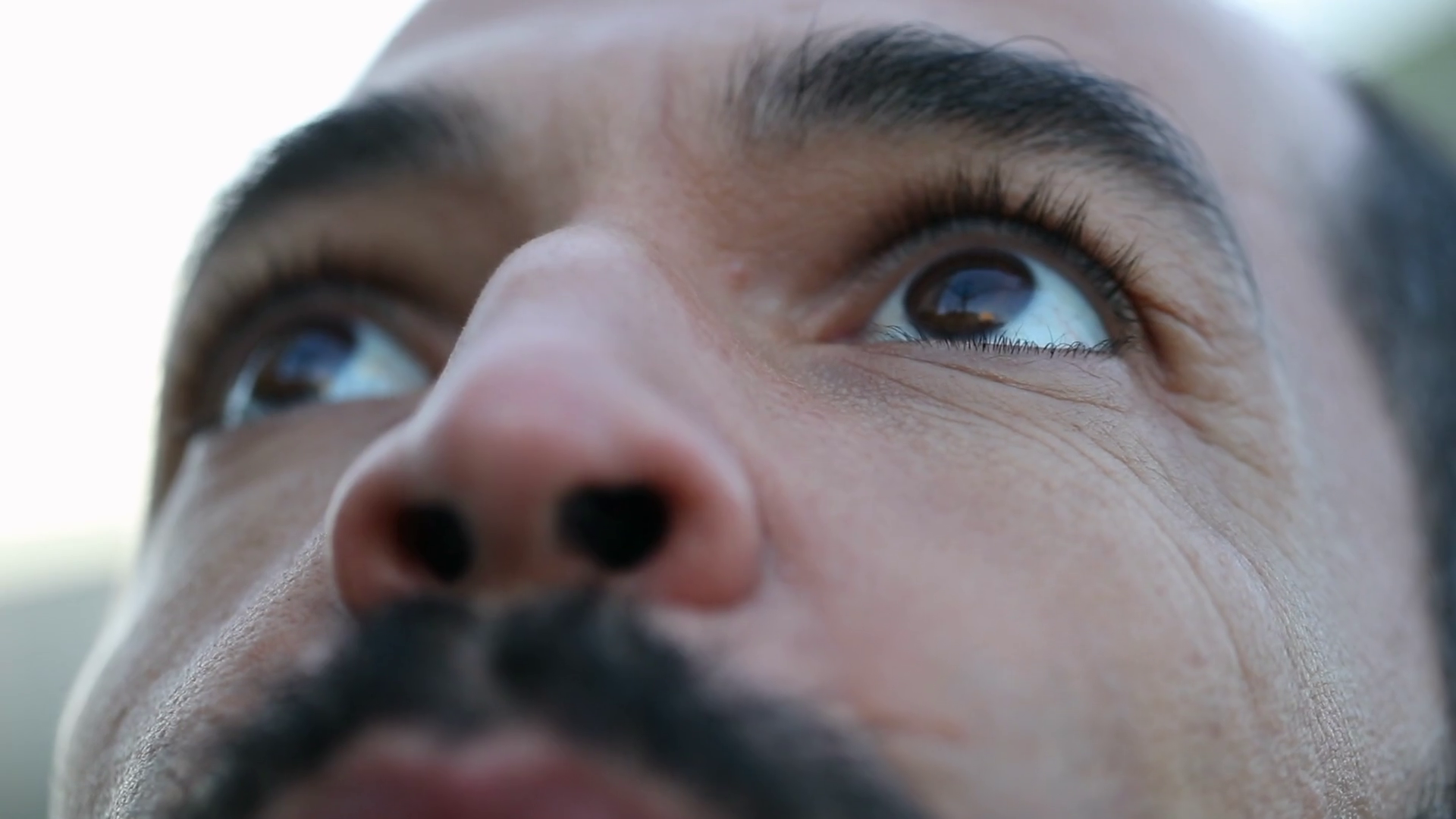 Thoughtful Man Closing Eyes In Meditation Stock Footage SBV-348633373 ...
