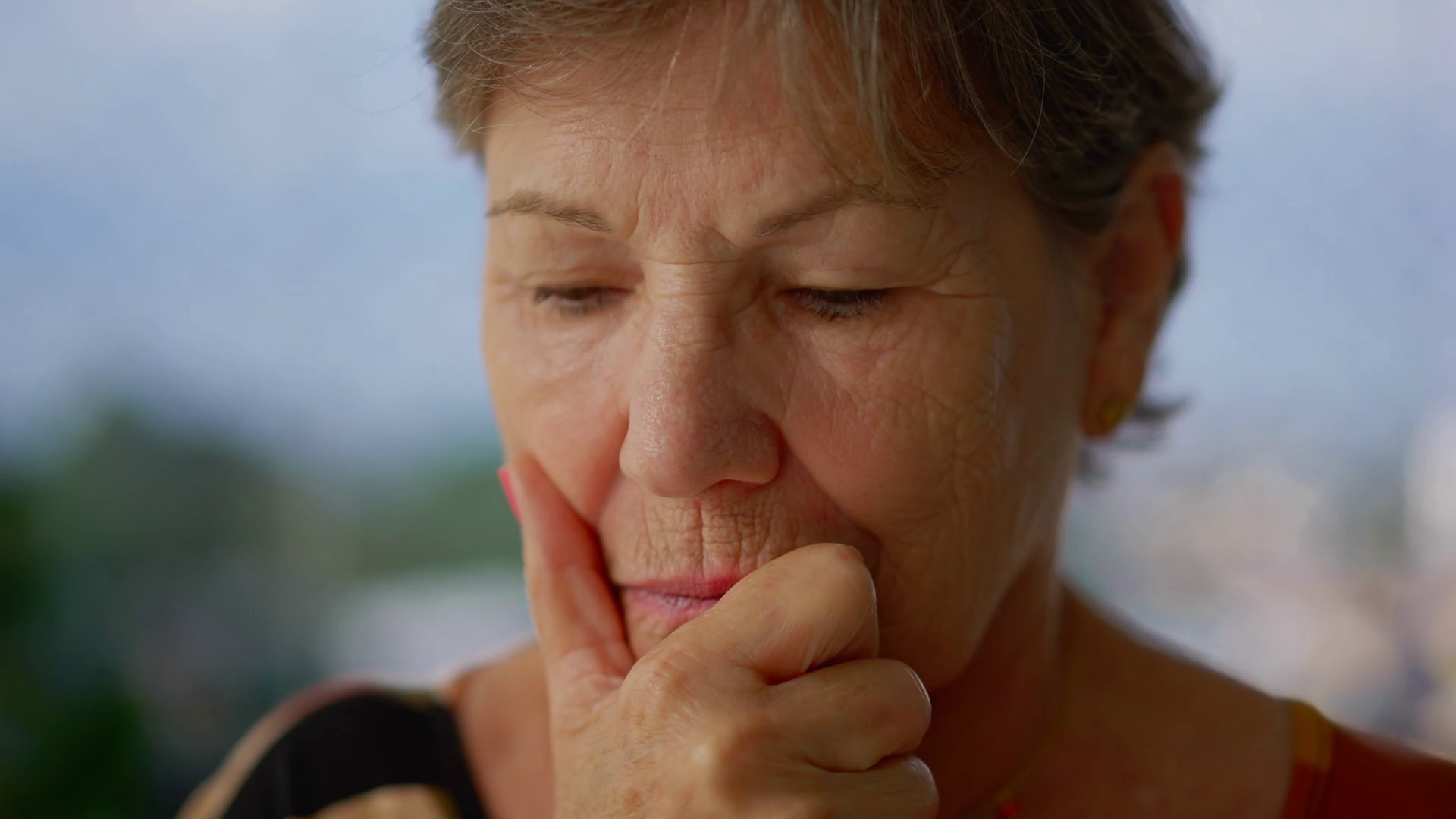 Thoughtful Senior Woman Contemplating Life Stock Footage SBV-348581651 ...