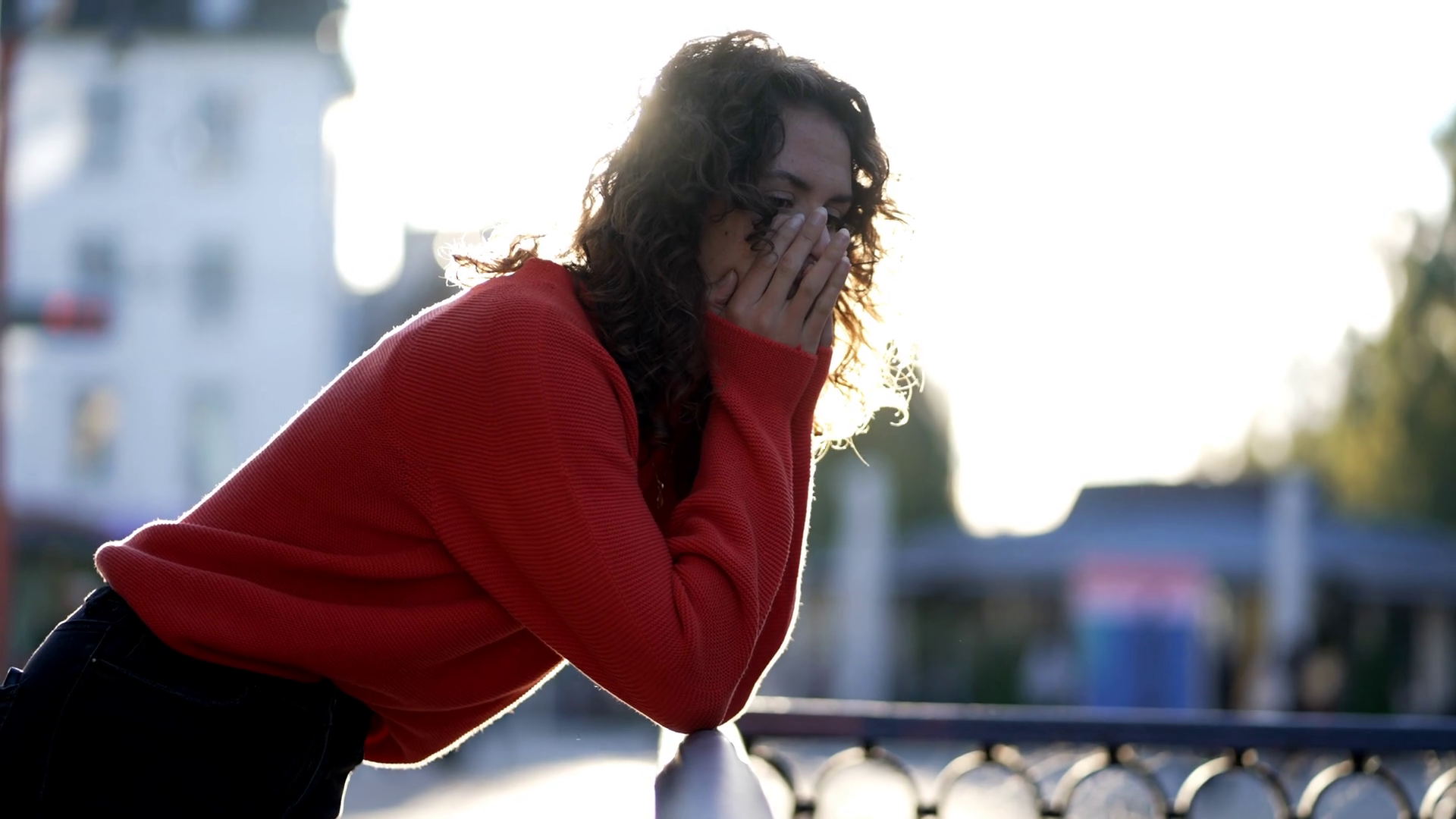 Thoughtful Woman Gazing Into Distance At Stock Footage SBV-348656899 ...