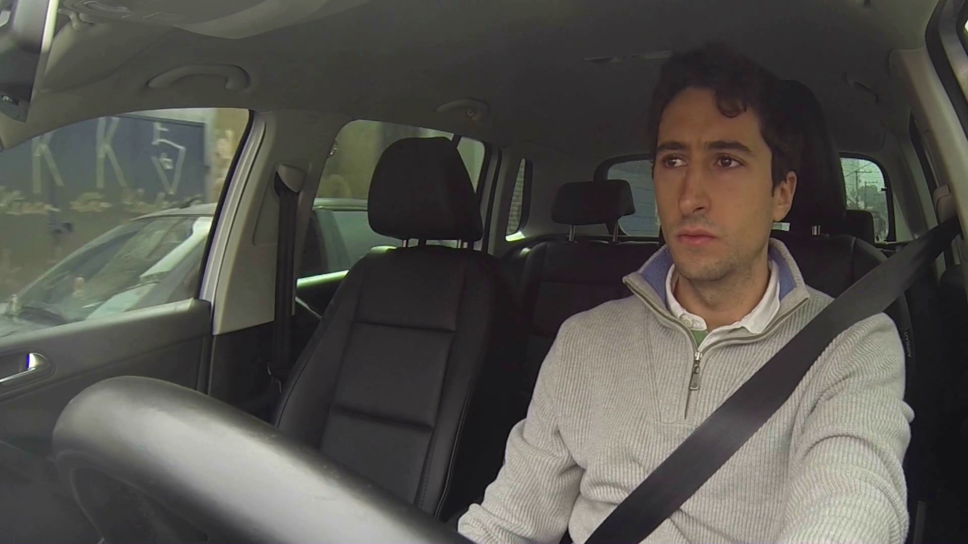 Timelapse Of Young Man Driving To Work Stock Footage SBV-348436731 ...