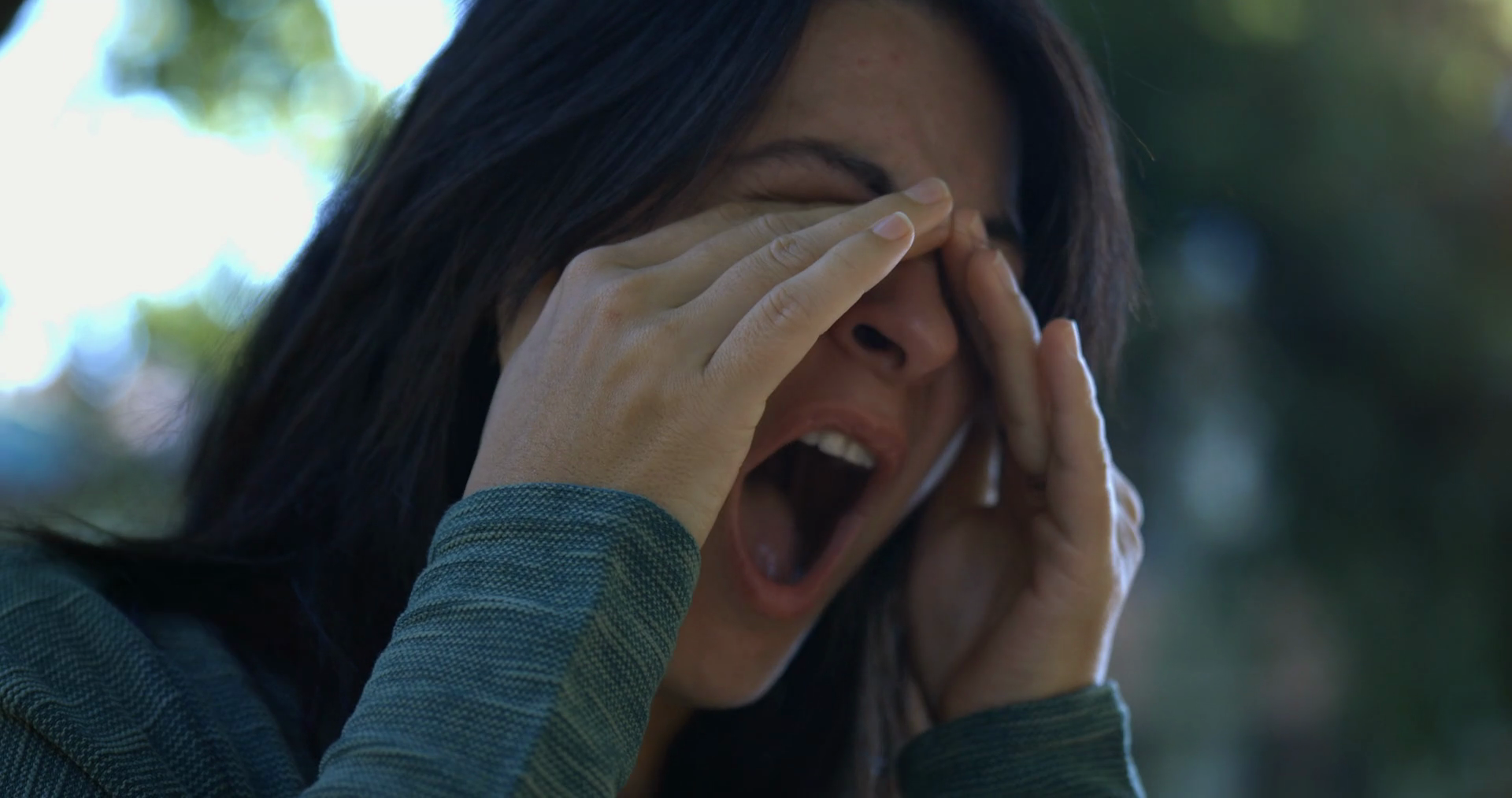 Tired Woman Yawning Rubbing Eyes Face With Stock Footage SBV-348484323 ...