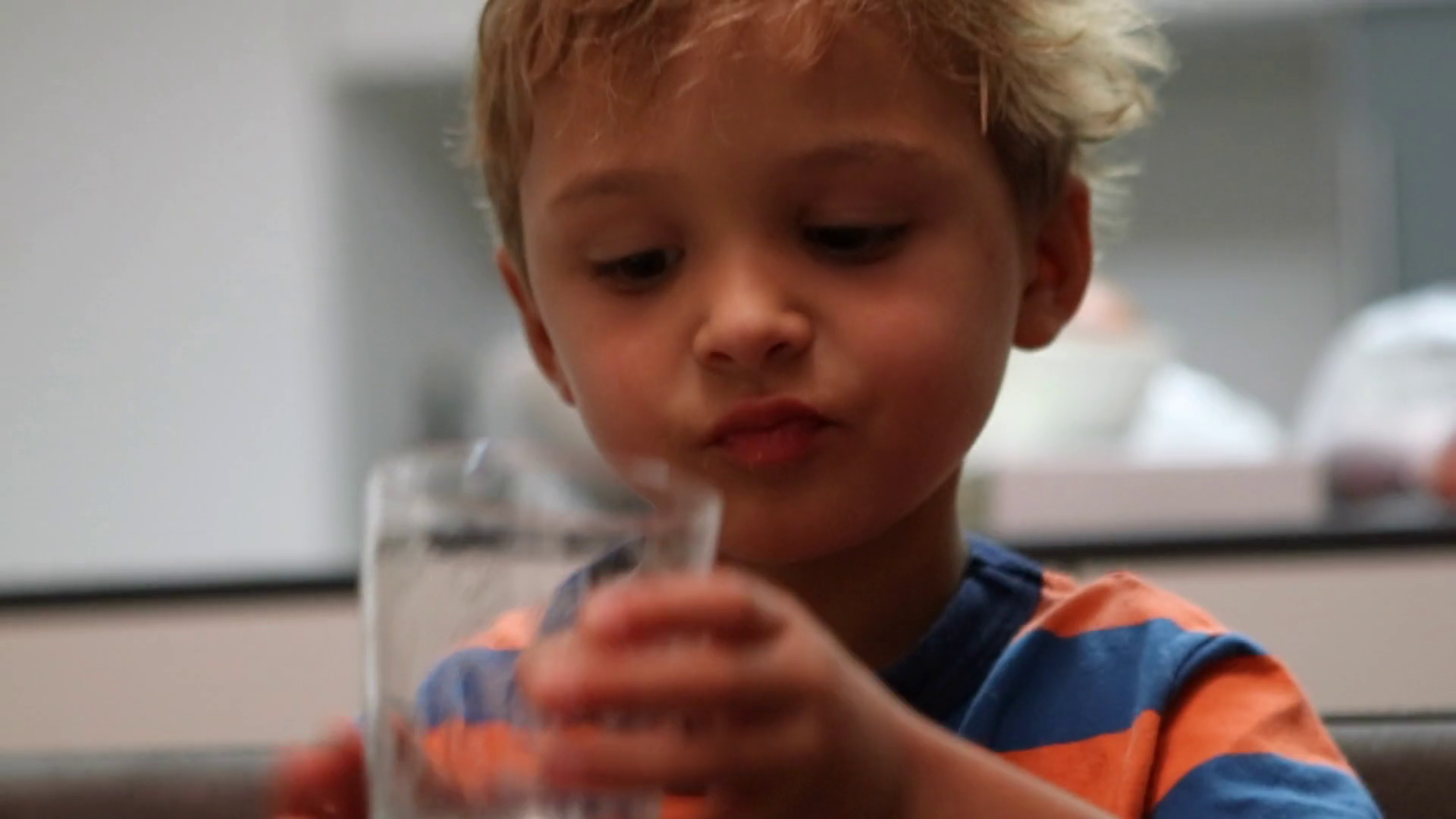 Toddler Child Drinking Water Kid Drinks Last Stock Footage SBV ...