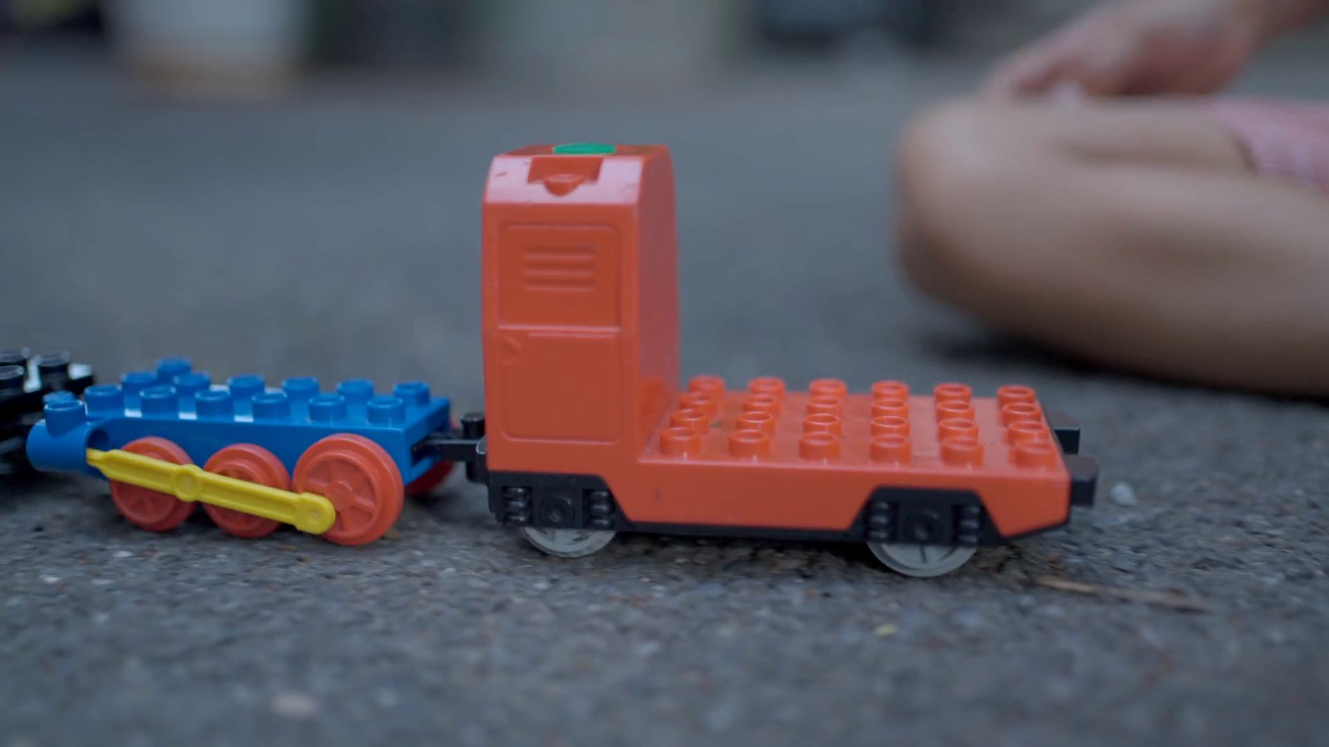 Toy Train In Motion Going Forward Plastic Stock Footage SBV-348901271 ...