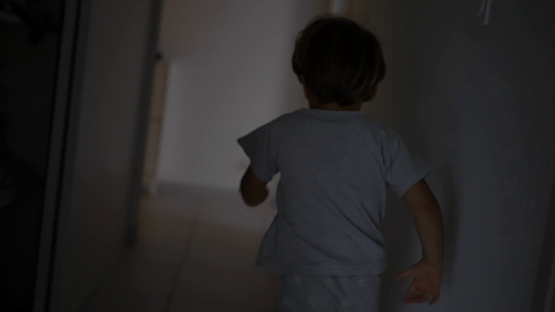 Back Of Little Boy Running At Home Corridor Stock Footage SBV-348739394 ...