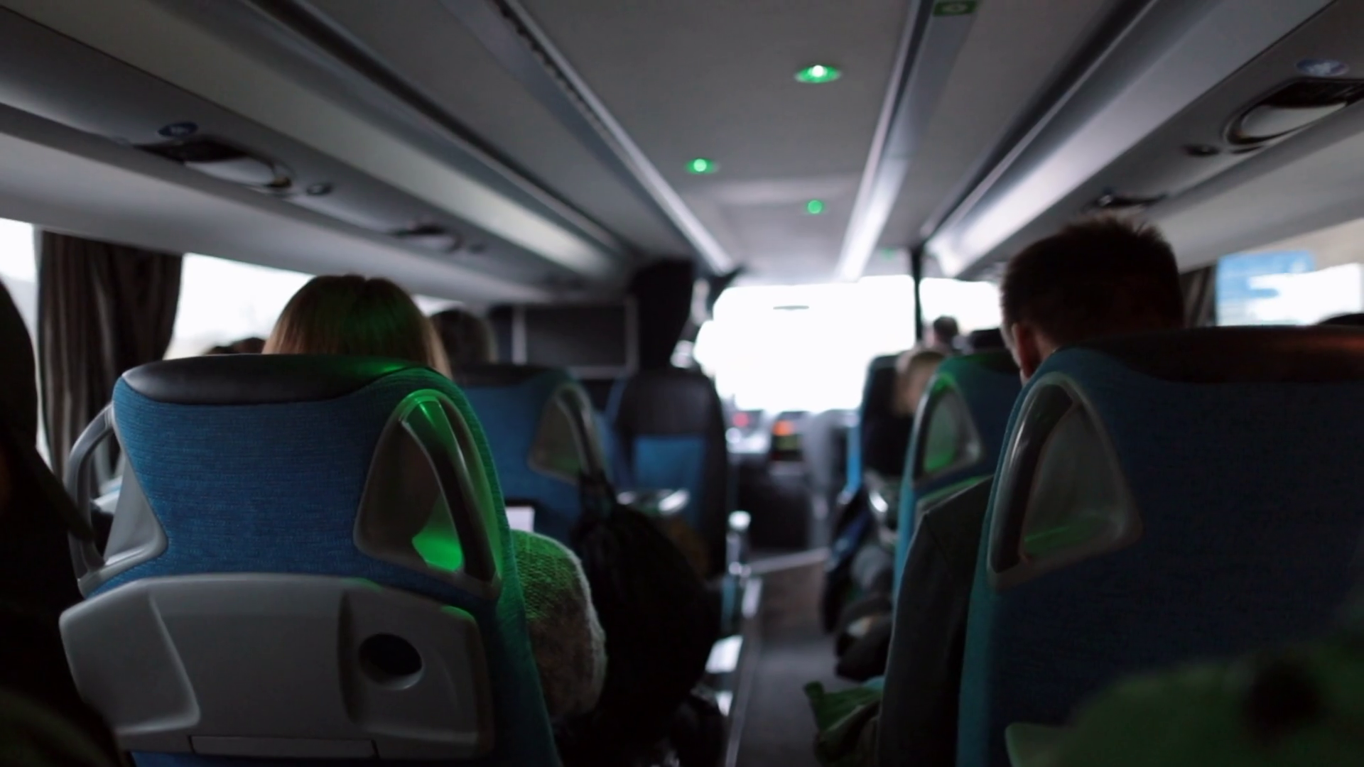 Traveling Bus Passengers Point Of View Pov Stock Footage SBV-348548386 ...