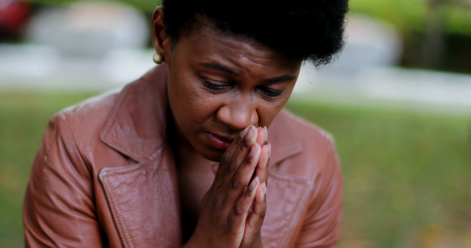 Troubled African Woman Praying To God Stock Footage SBV-348488467 ...