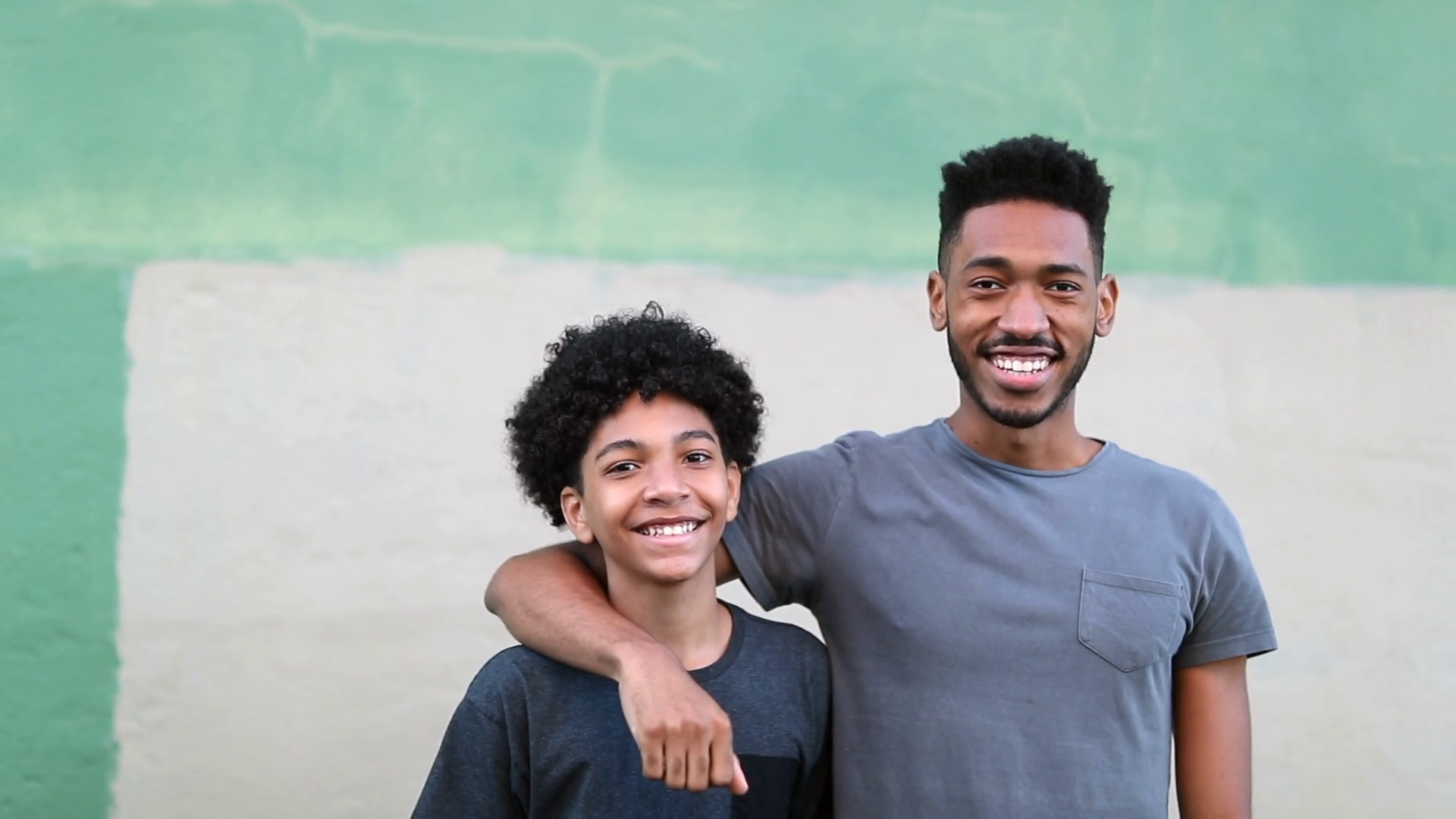 Two Brothers Hanging Together Smiling At Stock Footage SBV-348633379 ...