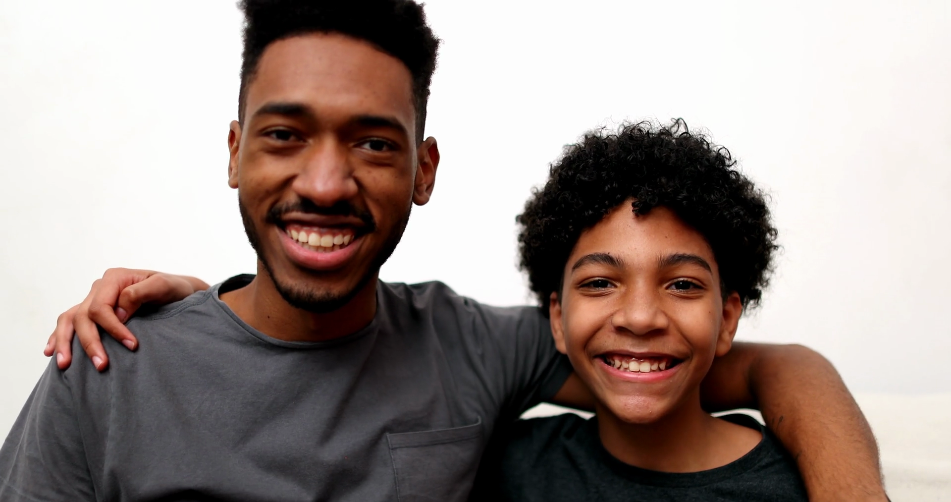 Two African American Brothers Smiling At Stock Footage SBV-348631484 ...