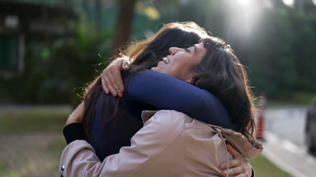 Woman Crying And Hug Her Friend Stock Footage: Royalty-Free Video Clips ...
