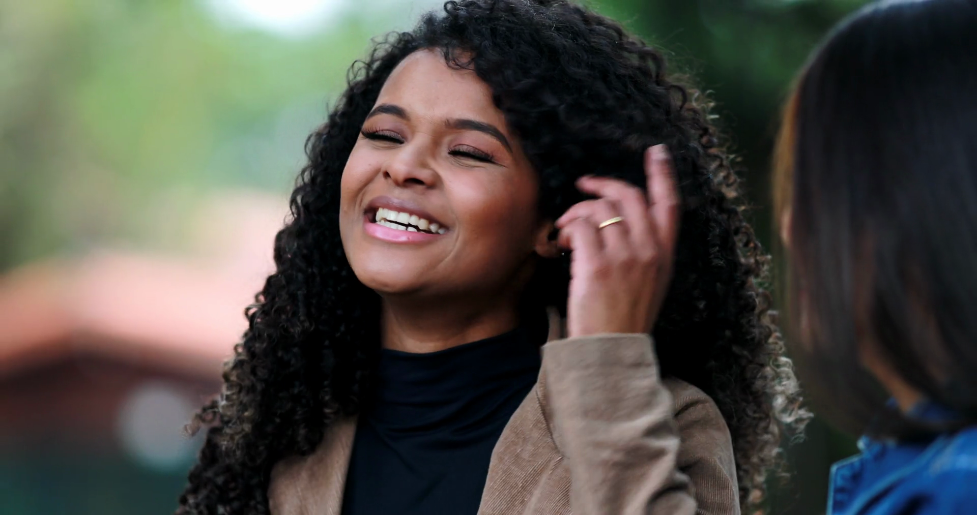 Two Friends Chatting In Conversation Outside Stock Footage SBV ...
