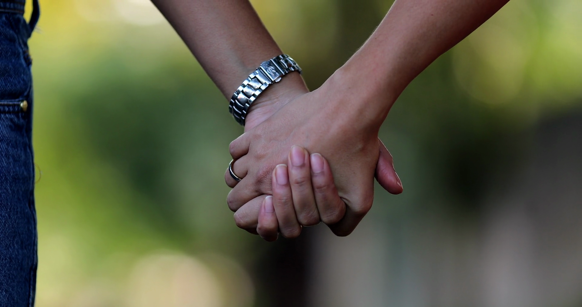 Two People Holding Hands Outside Close Up Stock Footage SBV-348692871 ...