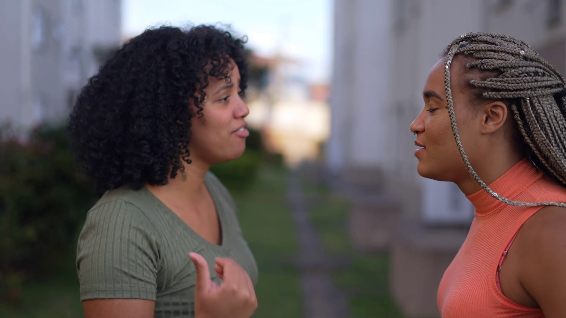 Two Young Black Women Hugging Adult Stock Footage SBV-348767719 ...