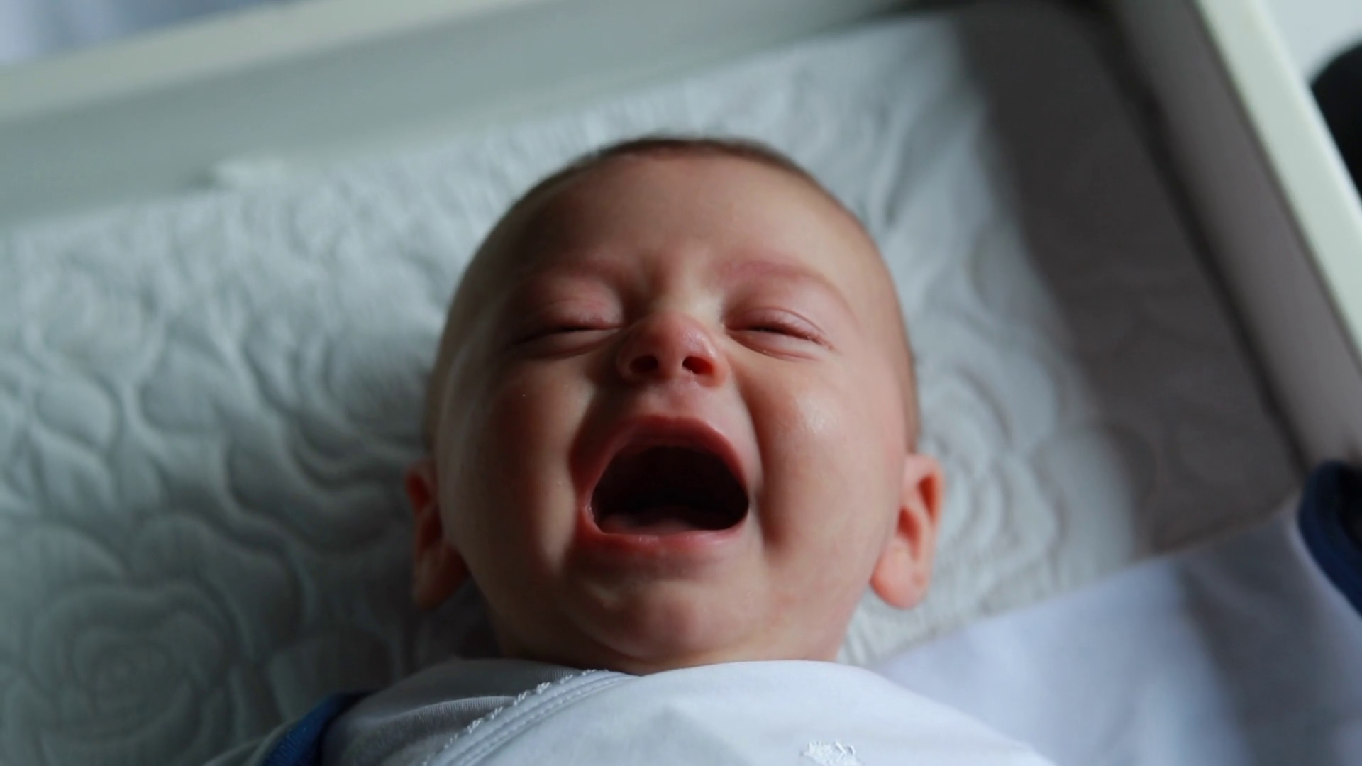 Distraught Infant In Tears Crying Aloud Stock Footage SBV-348423522 ...