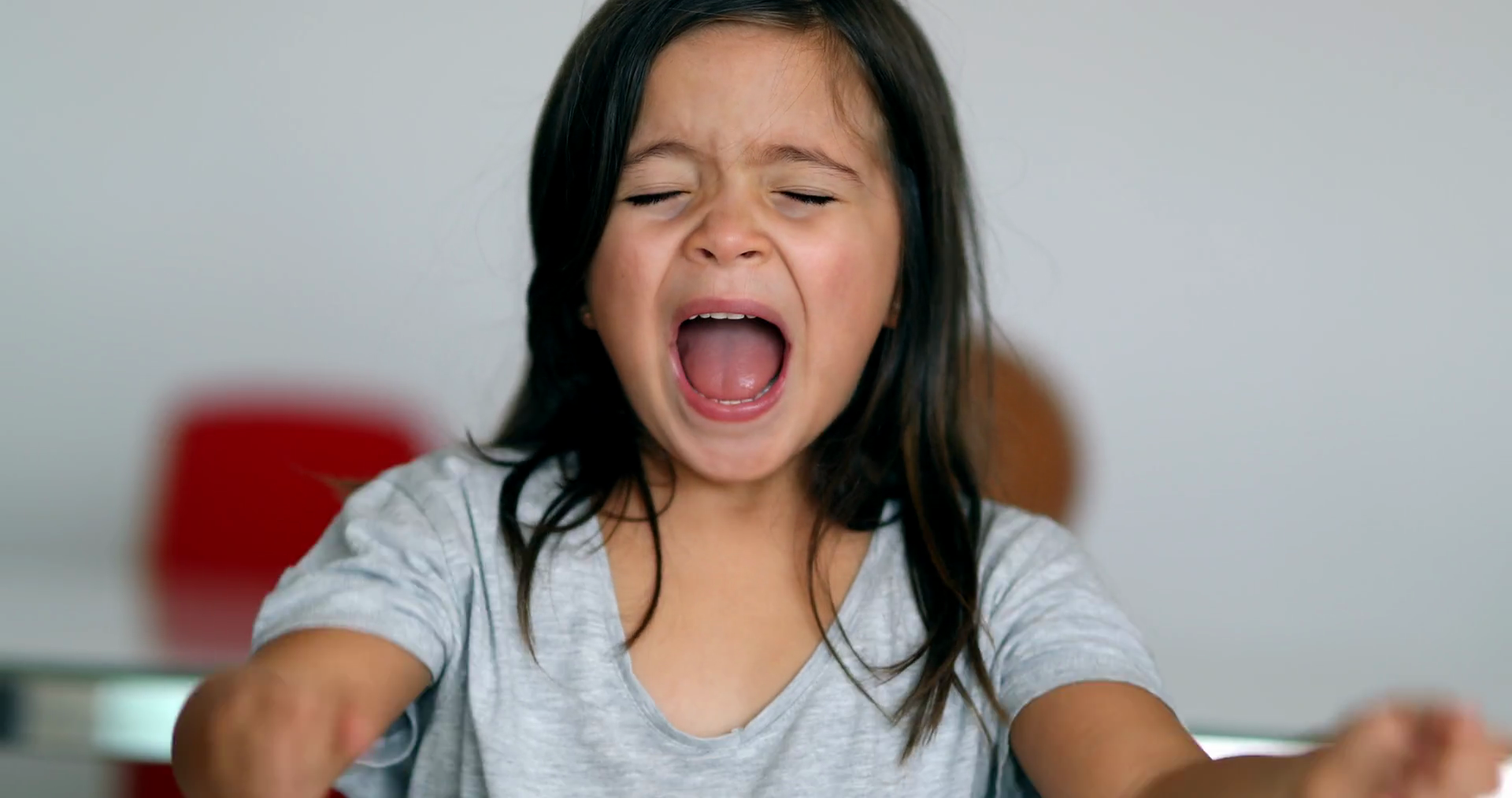 Upset Little Girl Yelling Feeling Angry Stock Footage SBV-348827553 ...