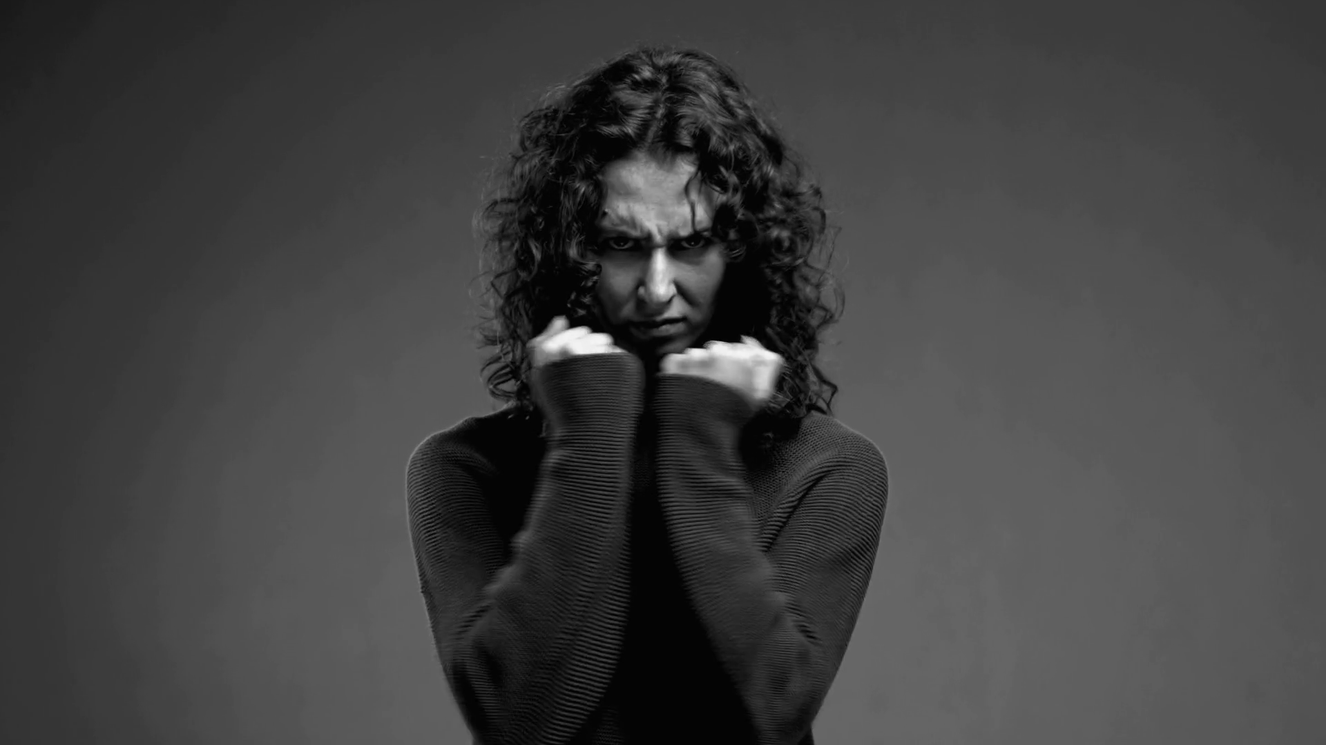 Upset Young Woman Clenching Fists In Anger Stock Footage SBV-348658205 ...