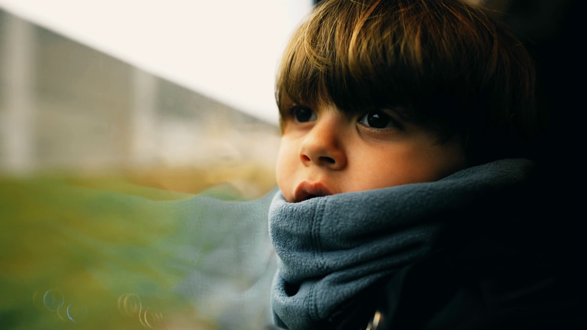 Thoughtful Child Staring At Landscape Pass Stock Footage SBV-348530765 ...