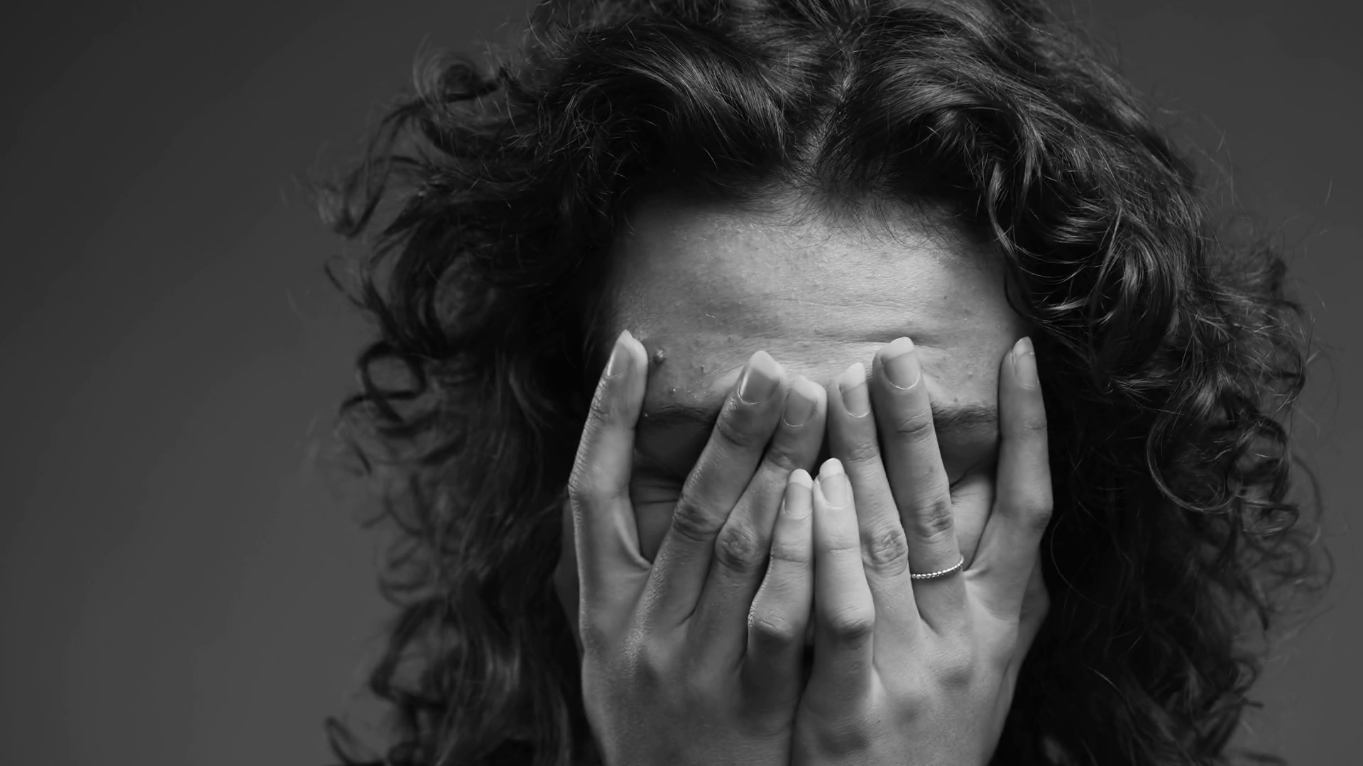 Woman Feeling Shame Covers Face With Hand Stock Footage SBV-348657471 ...