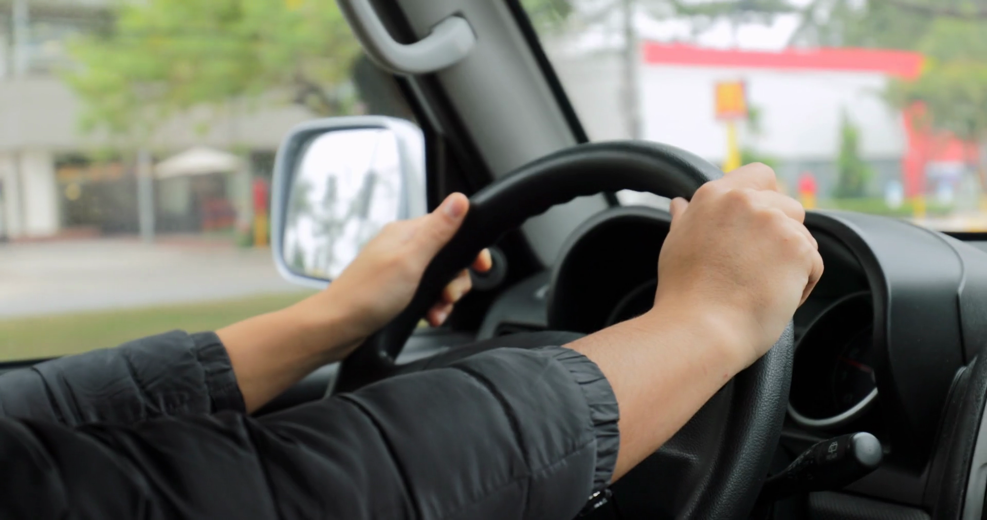 Woman Hand Holding Steering Driving Driving Stock Footage SBV-348498044 ...