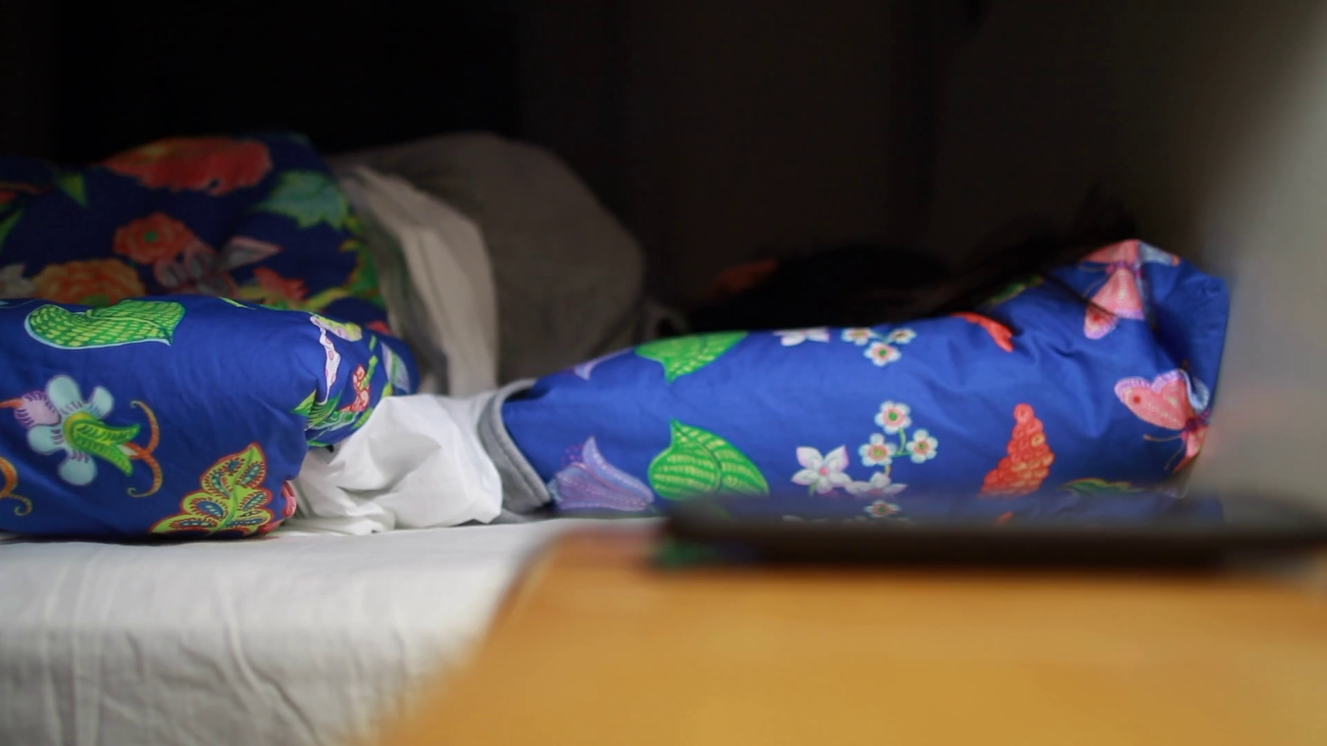 Woman In Bed About To Go To Sleep Turns Off Stock Footage SBV-348474672 ...