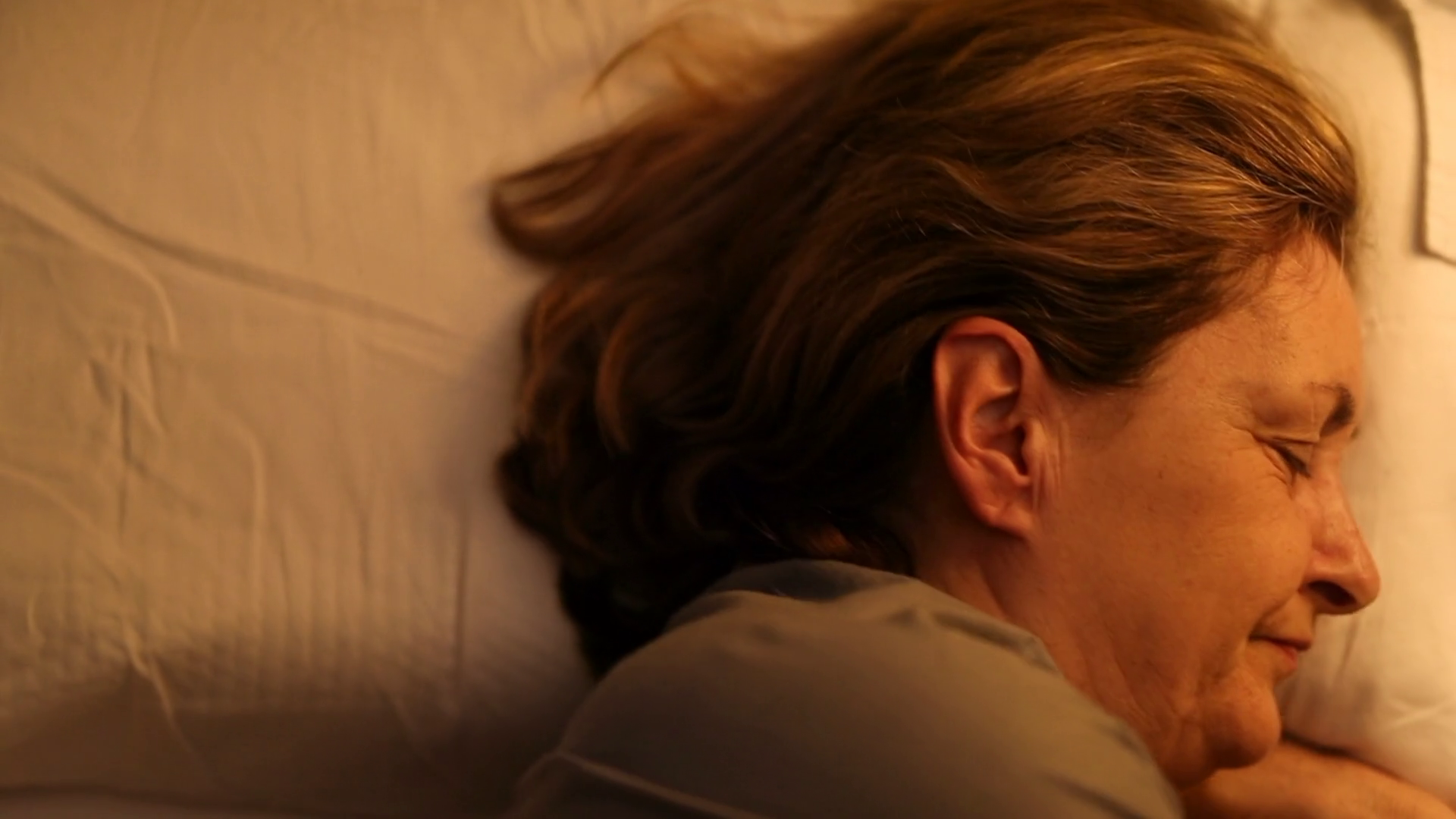 Woman In Bed Unable To Sleep Worried Older Stock Footage SBV-348784223 ...