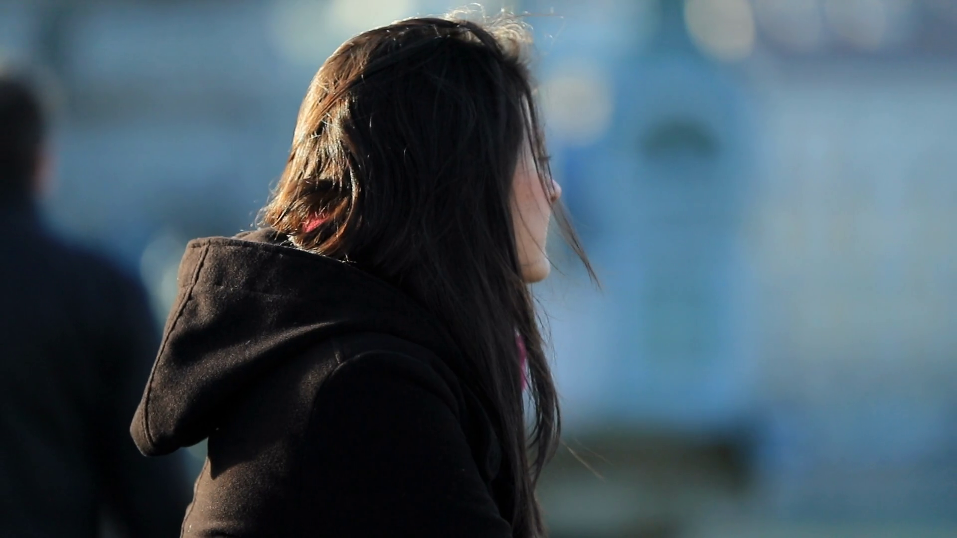 Woman Looking Out To Horizon Thoughtful Stock Footage SBV-348541297 ...