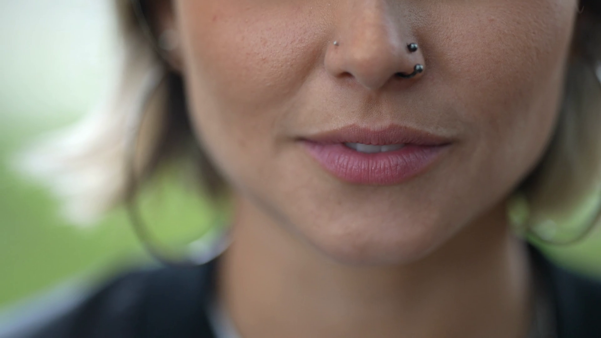 Woman Speaking To Camera Close Up View Of Stock Footage SBV-348713627 ...