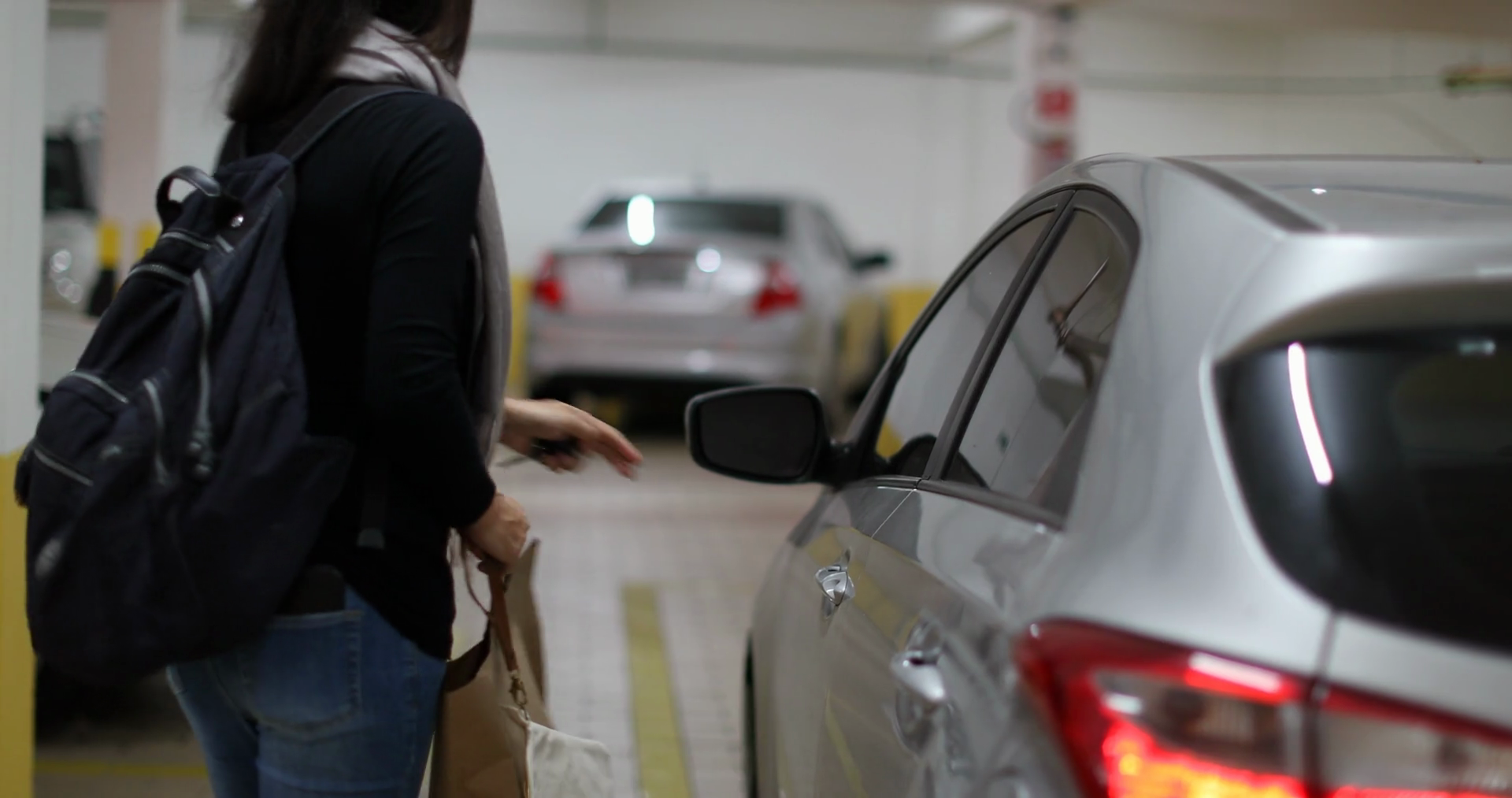 Woman Opening Car Door Entering Vehicle Stock Footage SBV-348530017 ...