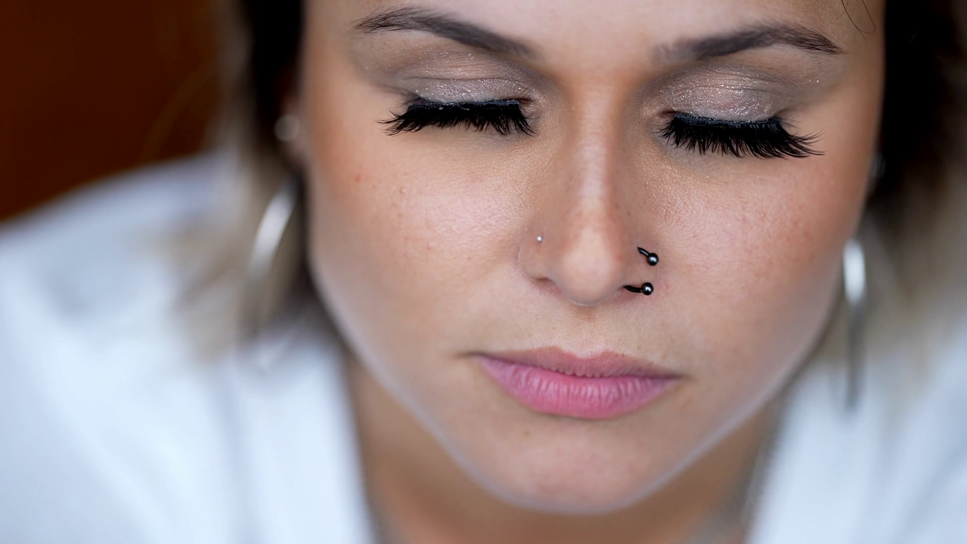 Woman Opening Eyes Looking At Camera Stock Footage SBV-348715349 ...